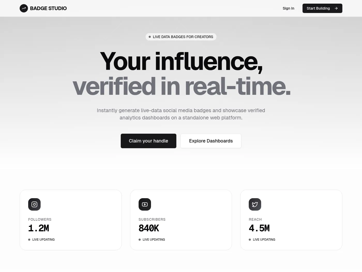 Creator Badge Studio