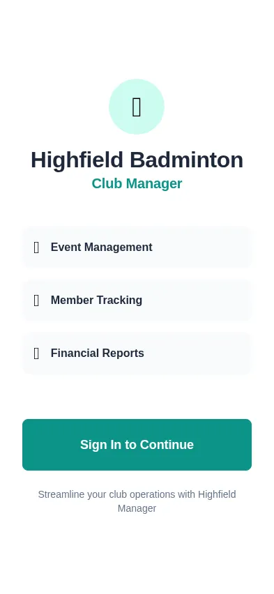 Highfield Badminton Manager