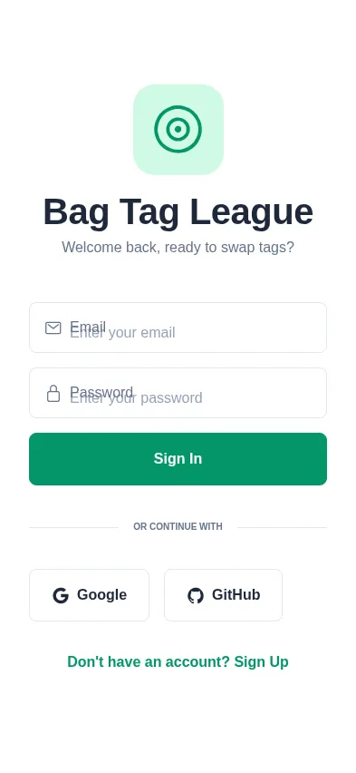 Bag Tag League App