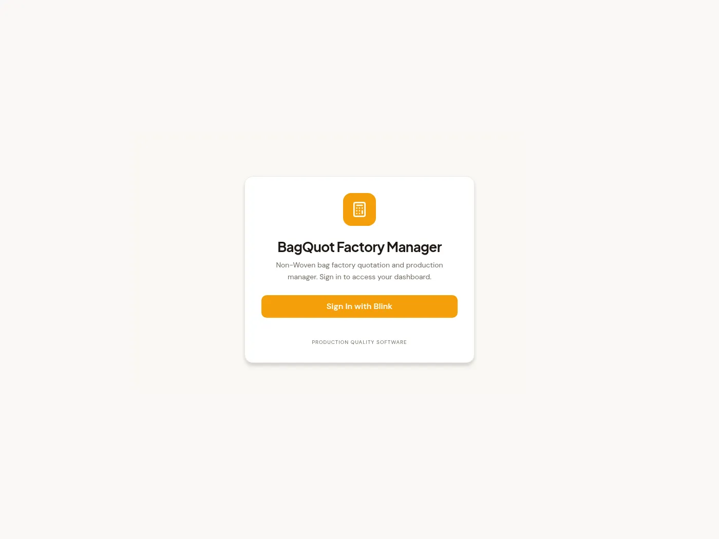 BagQuot Factory Manager