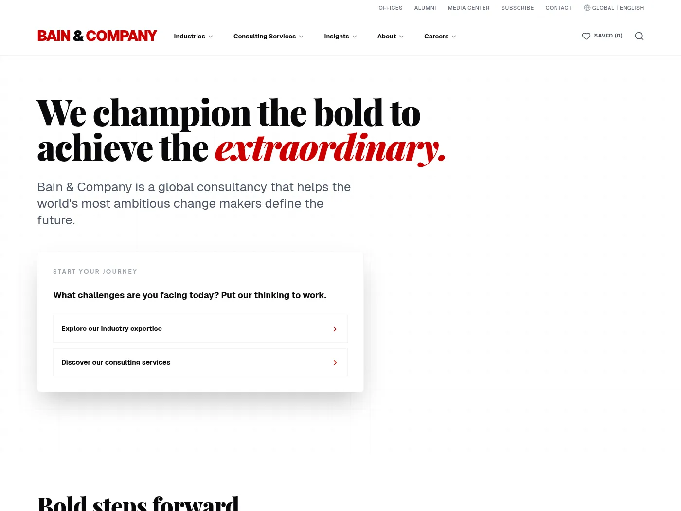 Bain Website Clone