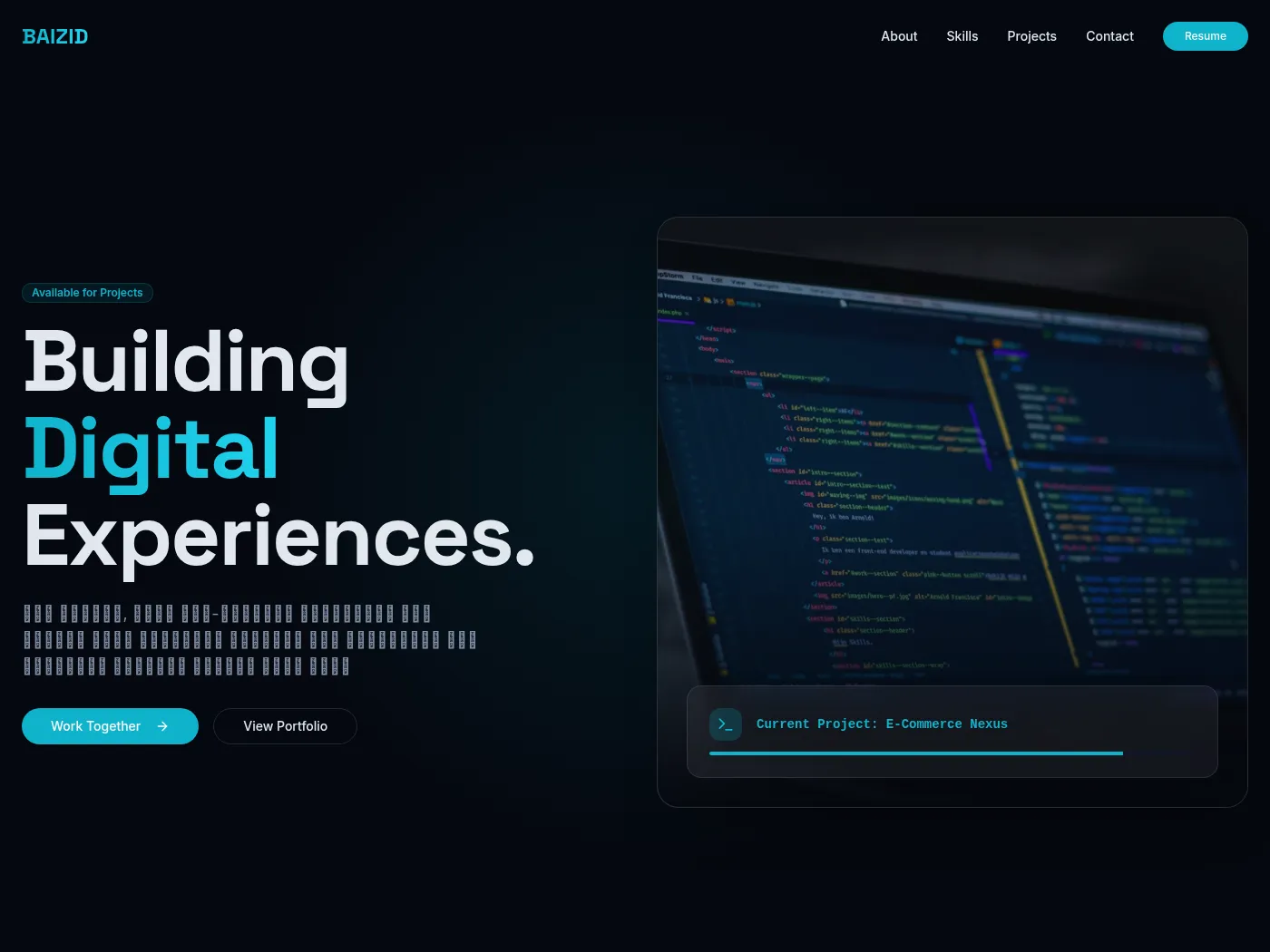 Baizid Web Portal