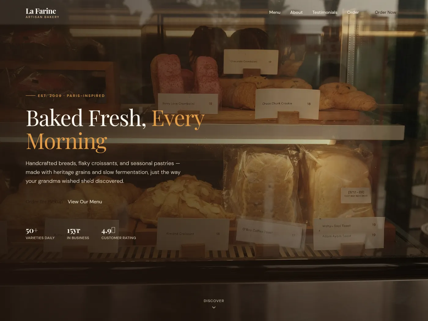 Bakery Delight Website