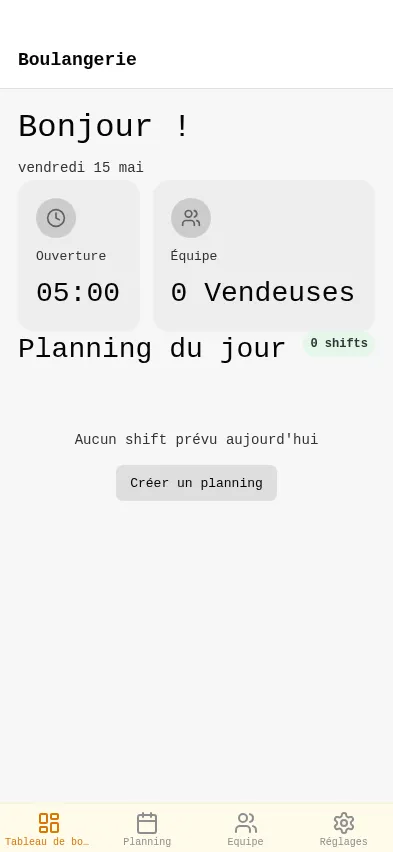 Bakery Shift Planner