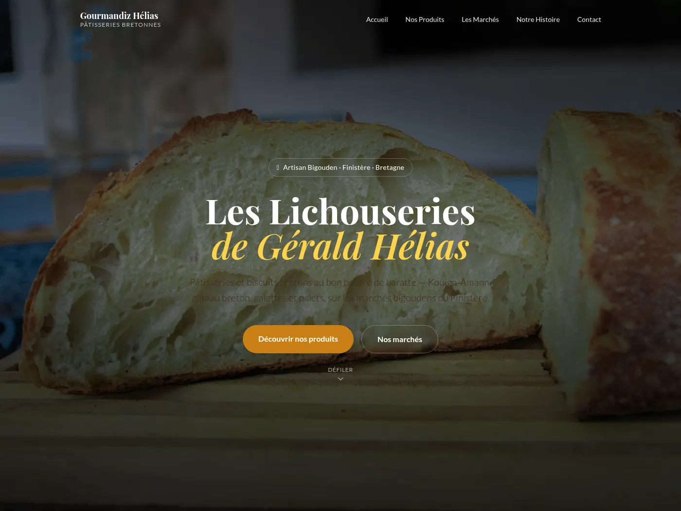 Boulangerie Showcase Site