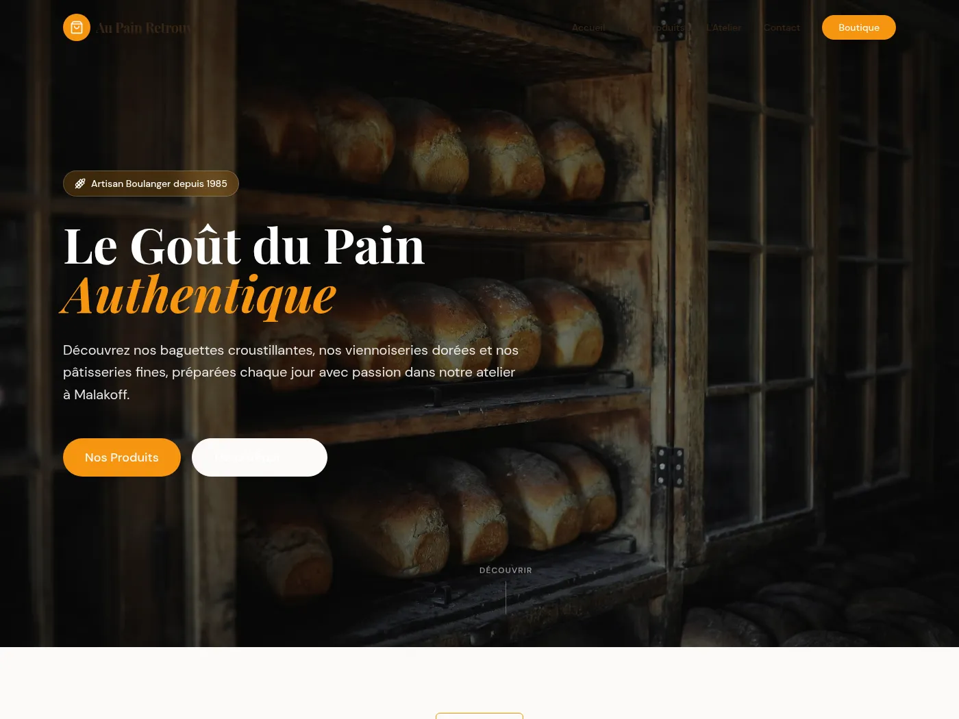 Boulangerie Showcase Site
