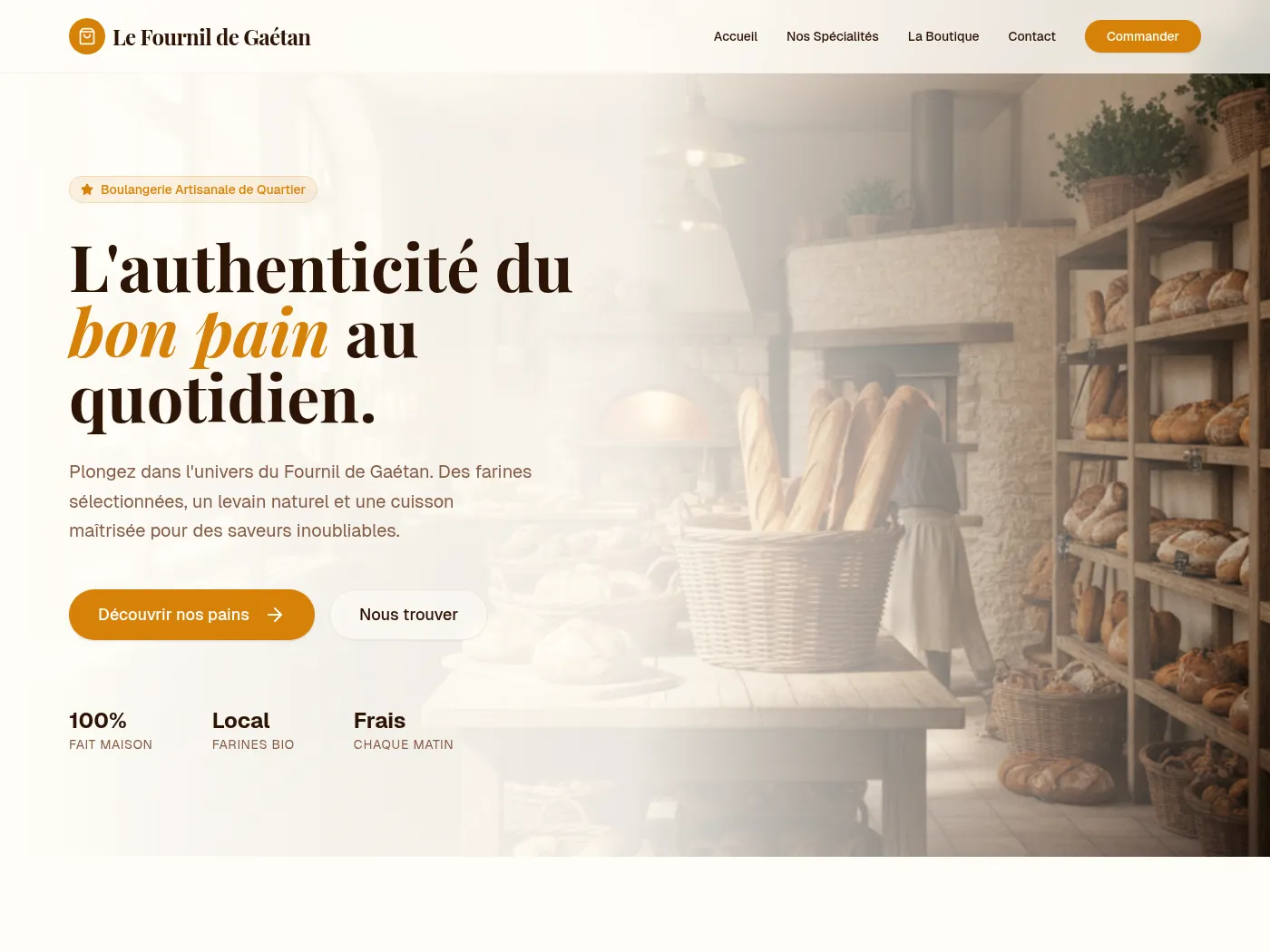 Bakery Showcase Site