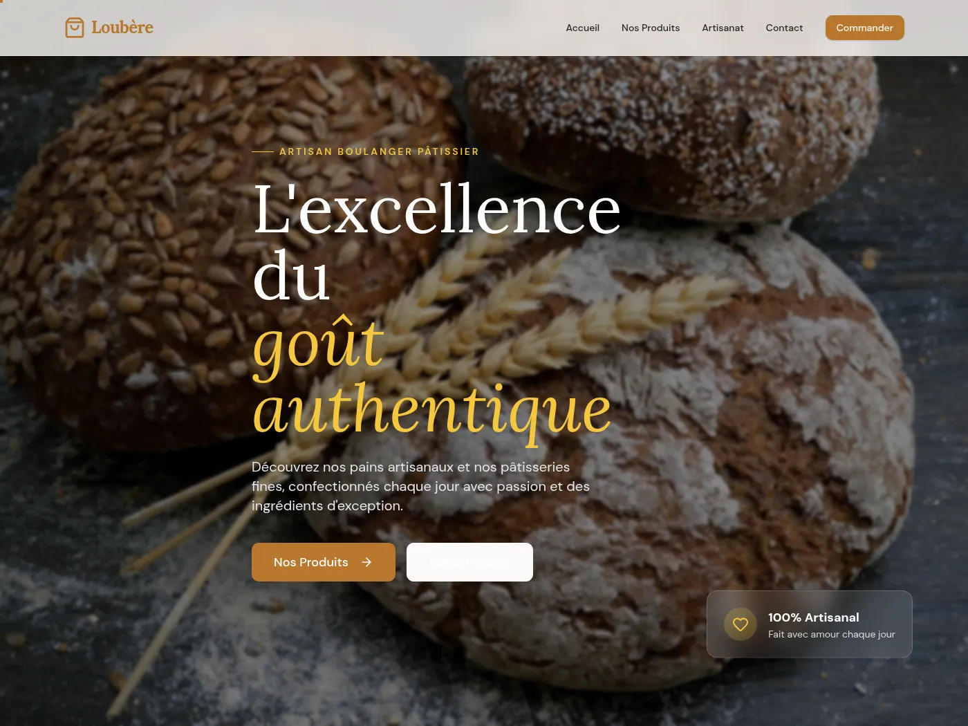 Boulangerie Web Showcase