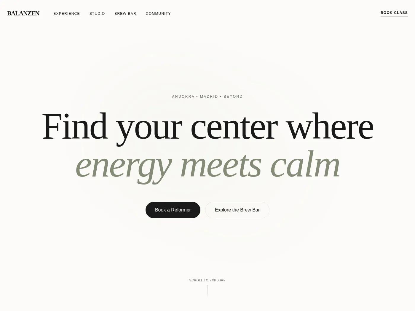 Balanzen 3D Wellness Landing