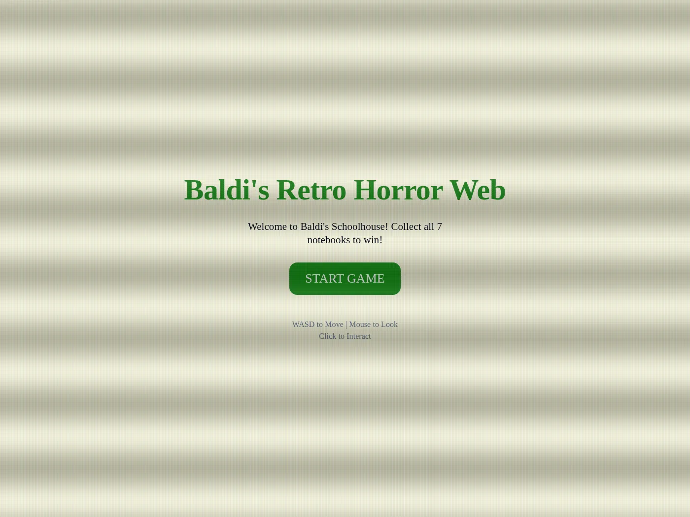 Baldi's Retro Horror Web