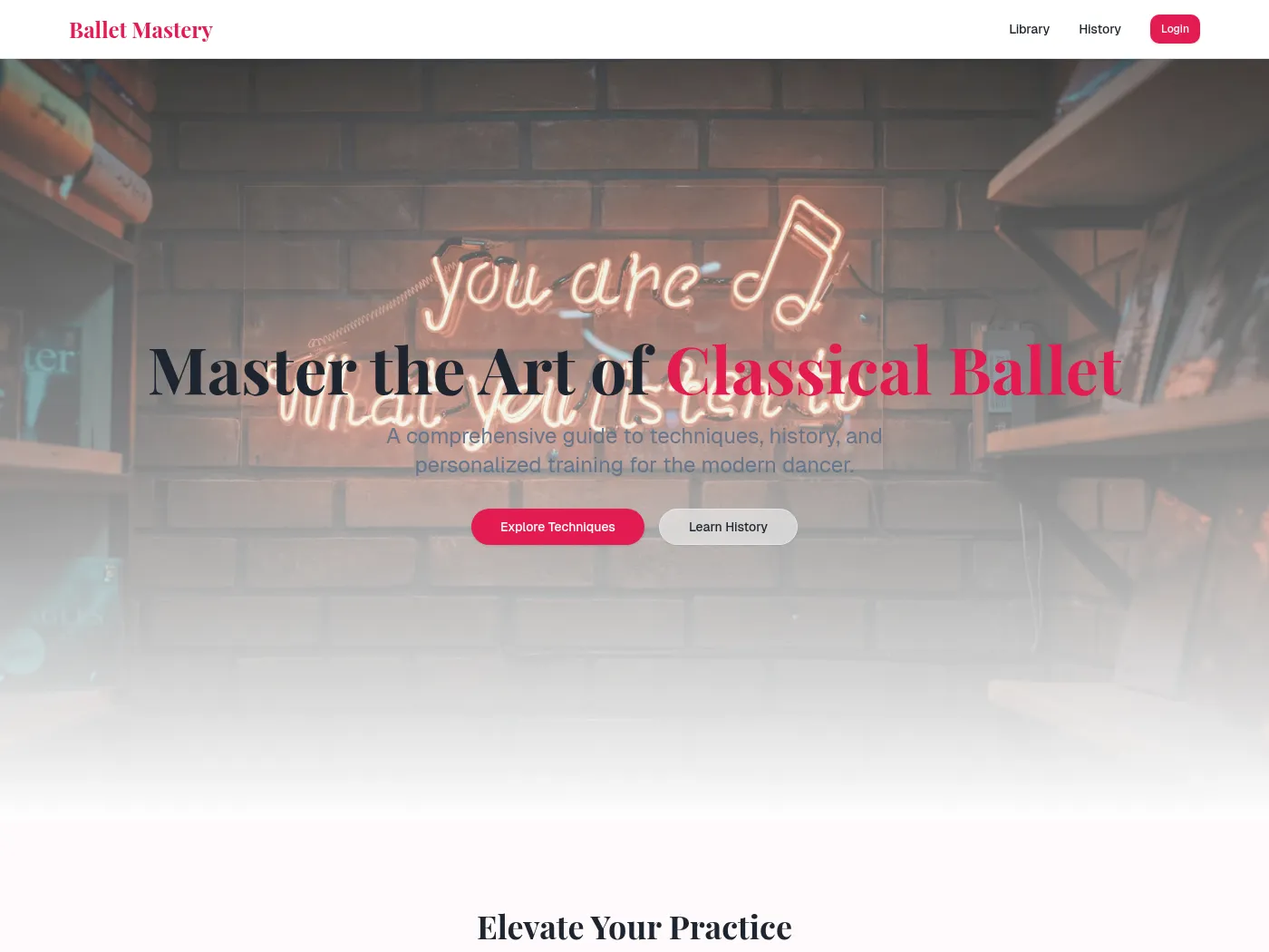 Ballet Mastery App