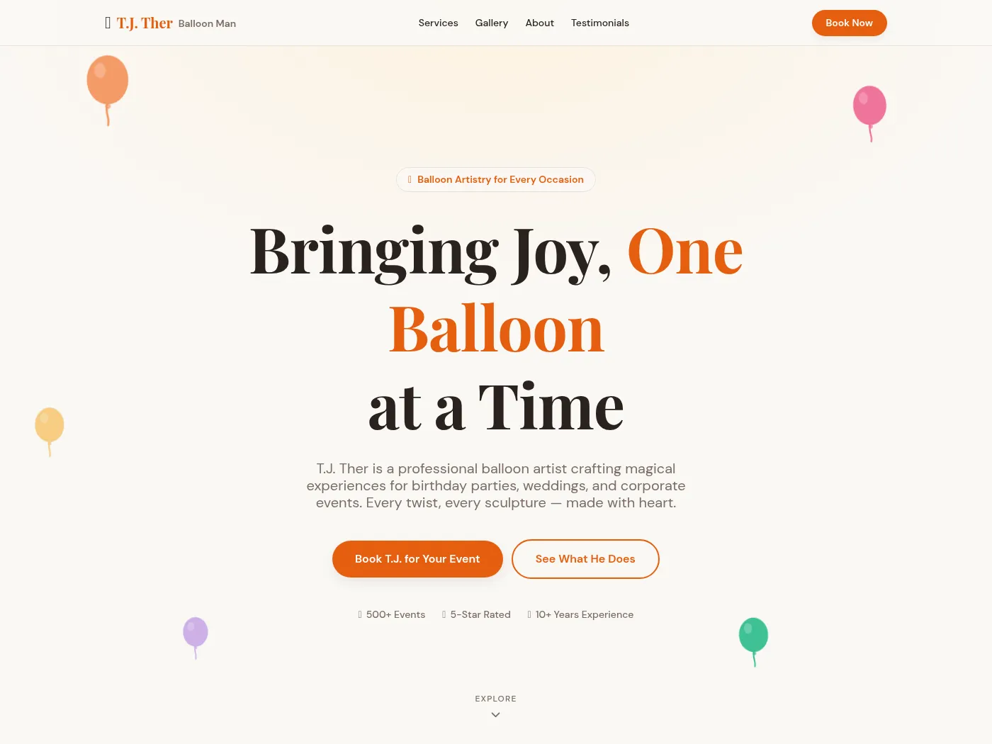 Balloon Man Events Site
