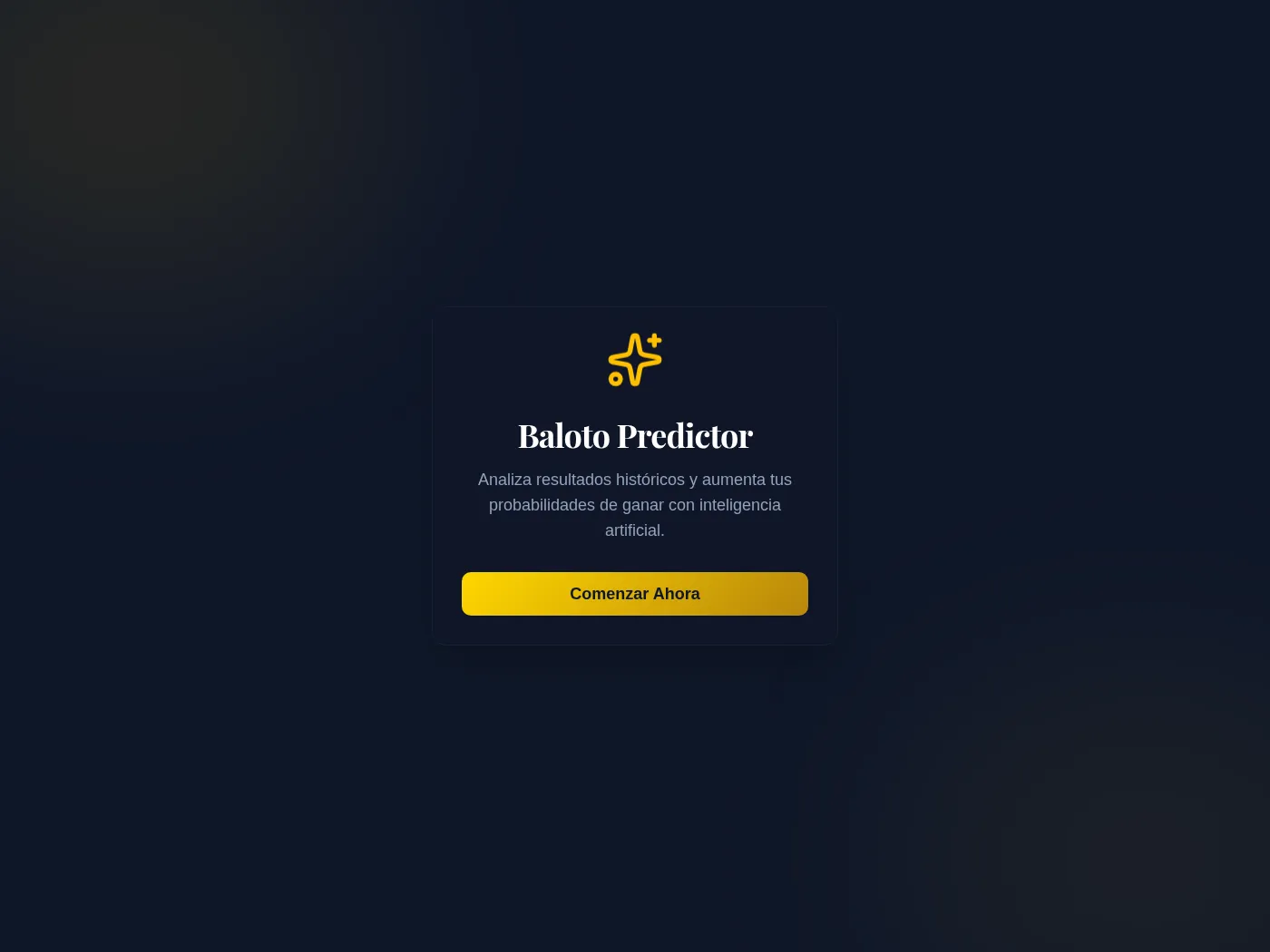 Baloto Predictor