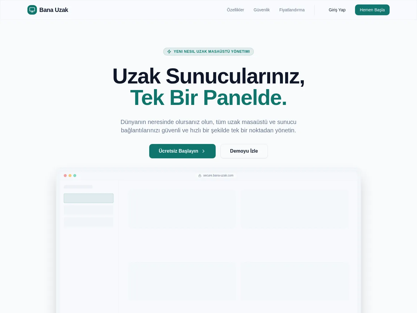 Bana Uzak Desktop App