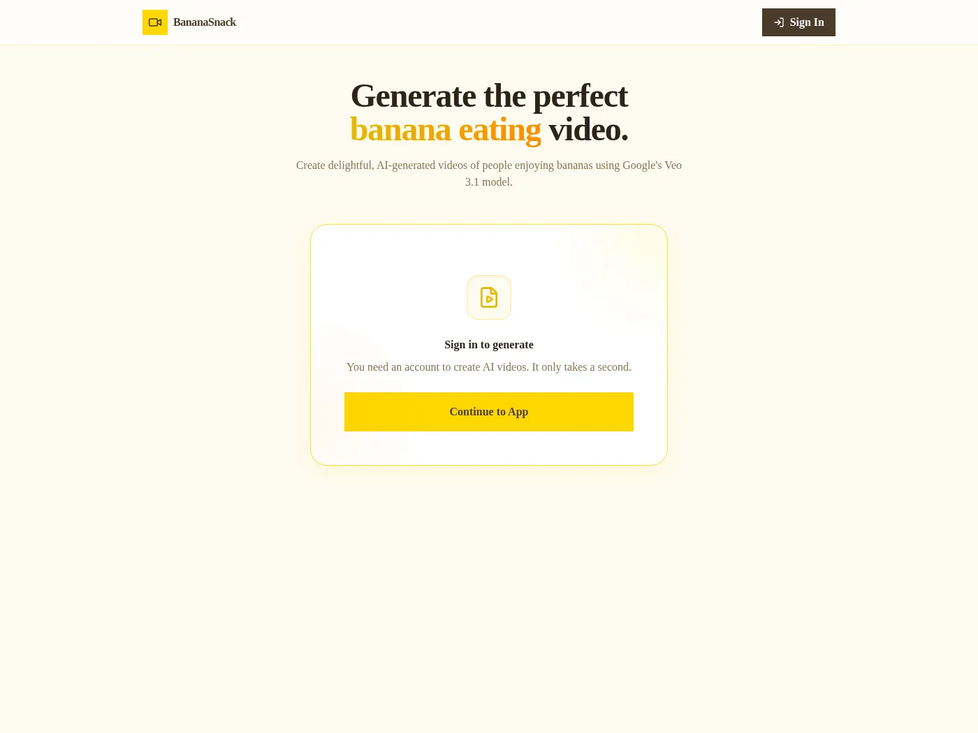 Banana Snack Video
