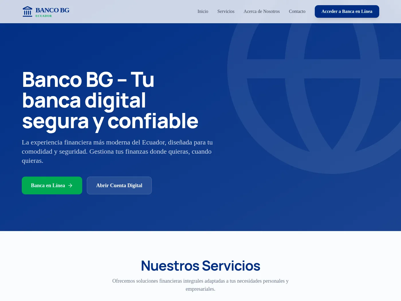 Banco BG Demo Online