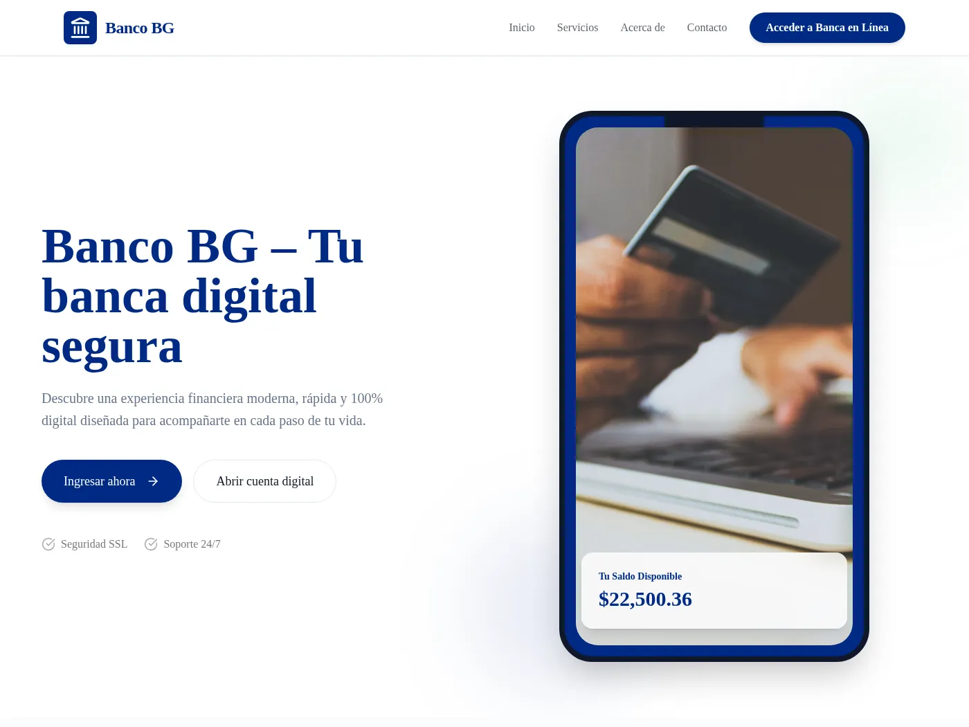 Banco BG Web Demo