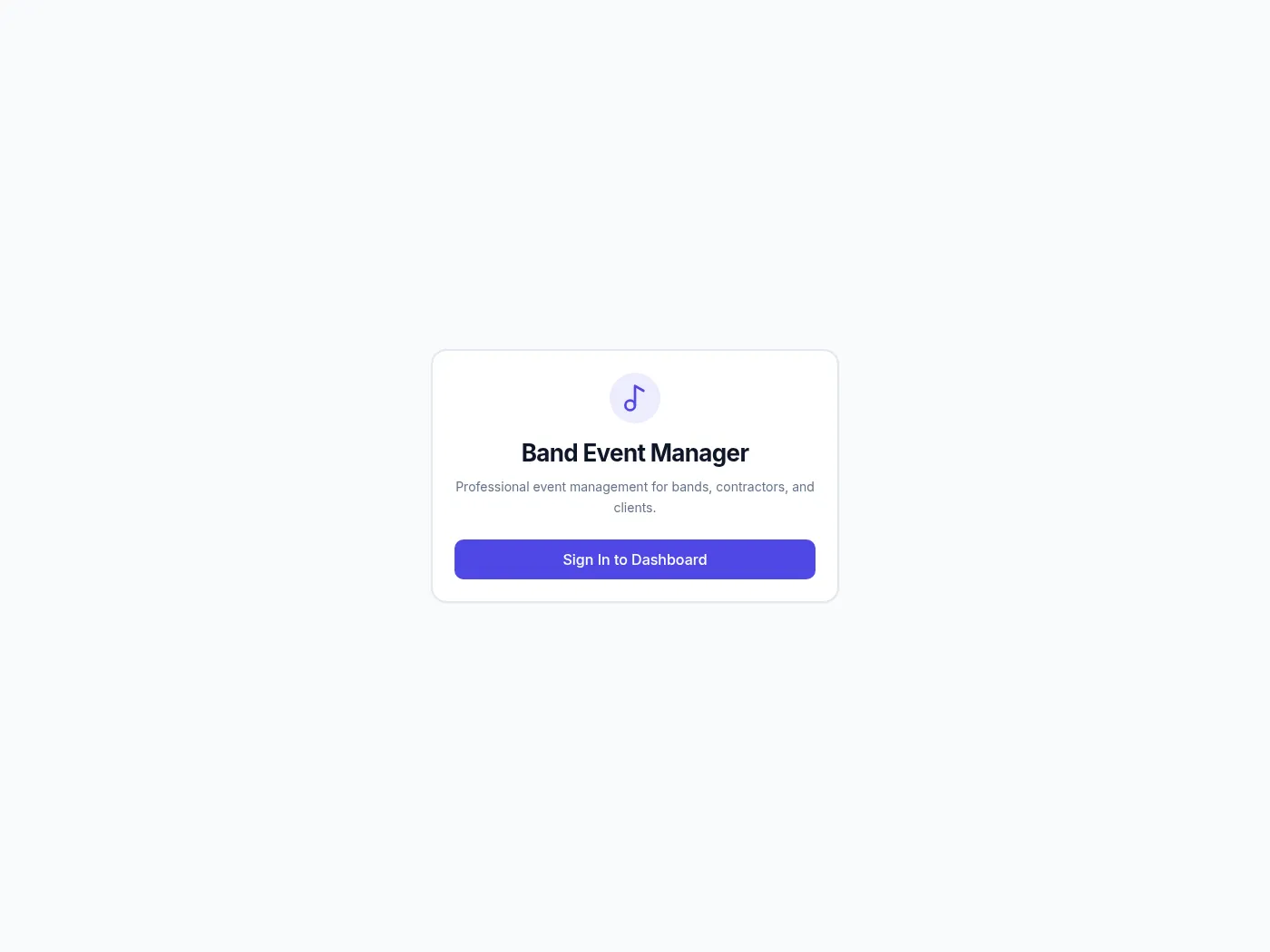 Band Event Manager