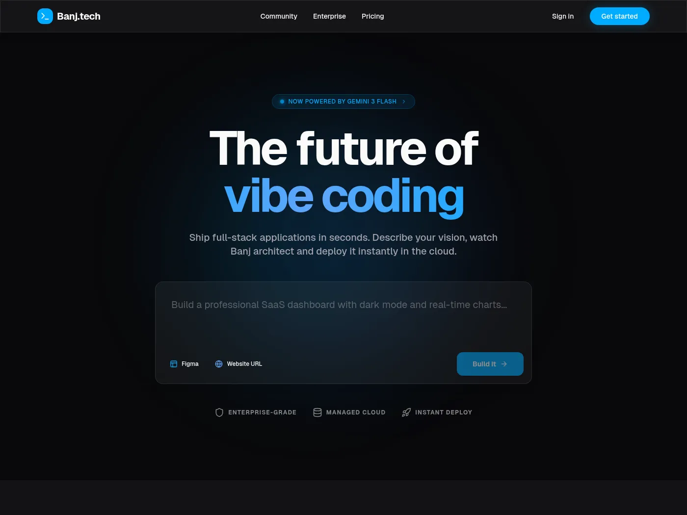 Banj.tech Landing Page
