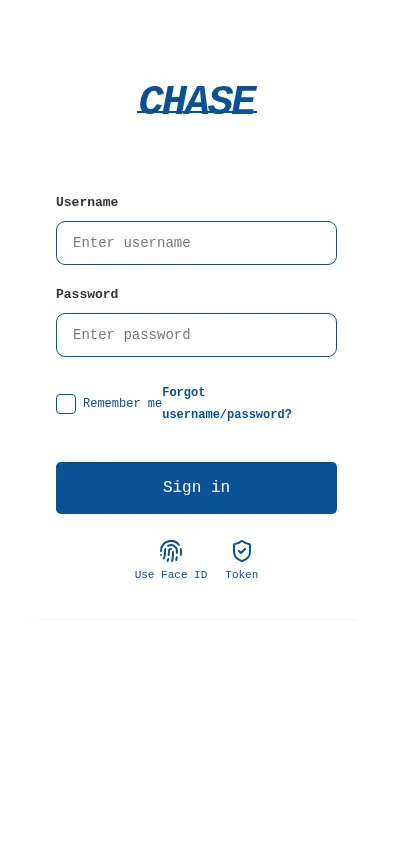 Chase Bank Account Clone
