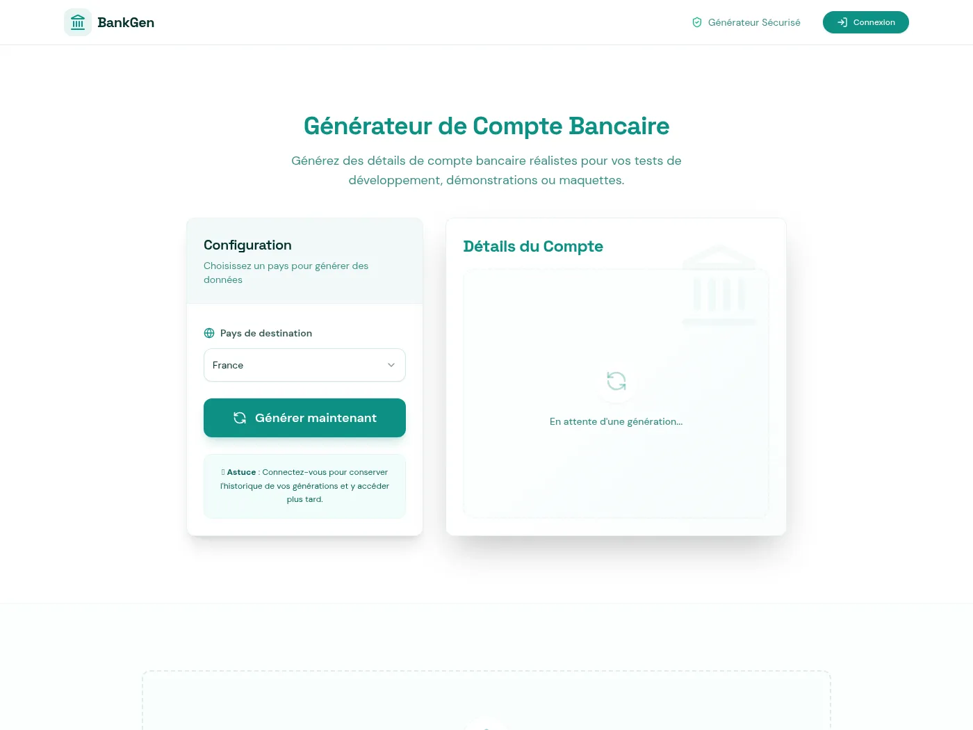 Online Bank Account Generator