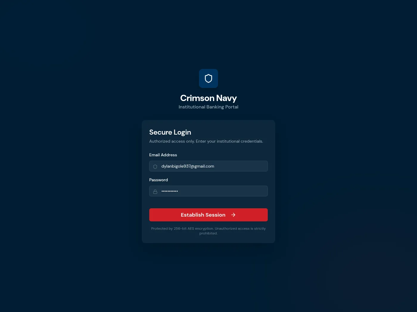 Crimson Navy Bank Portal