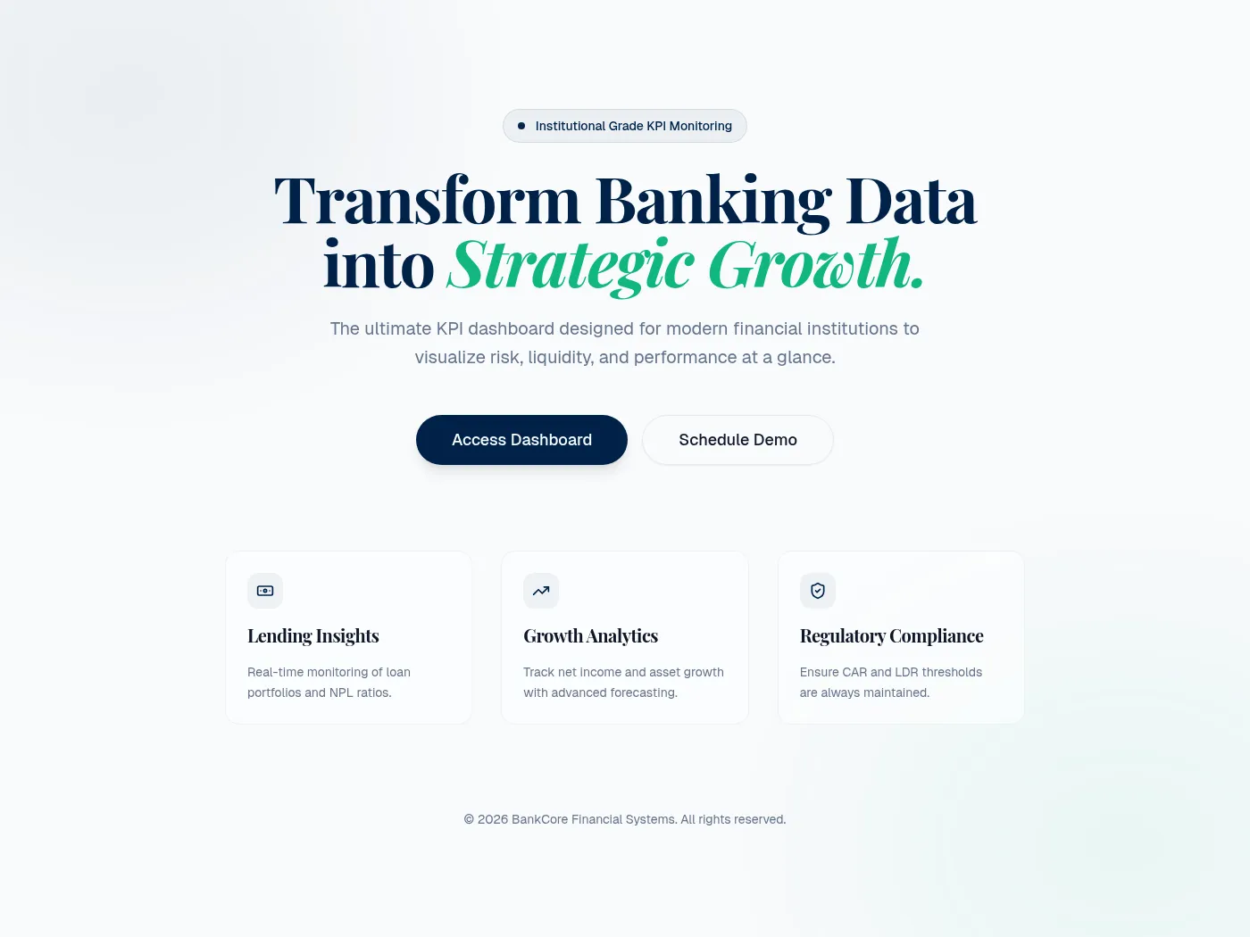 Bank KPI Dashboard