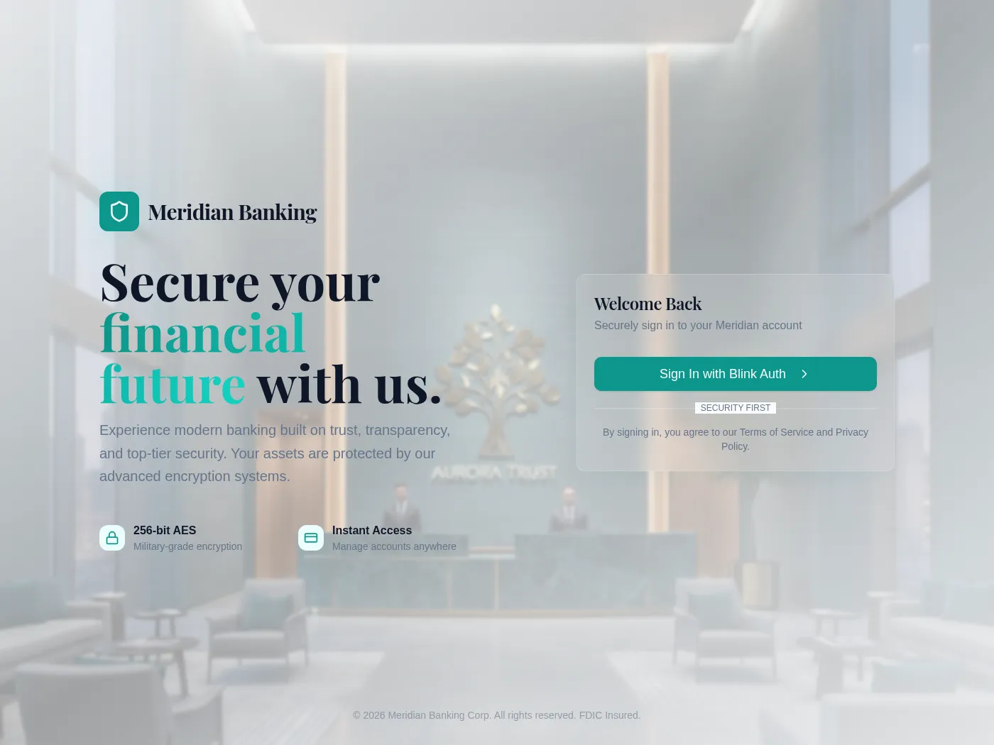 Secure Bank Login