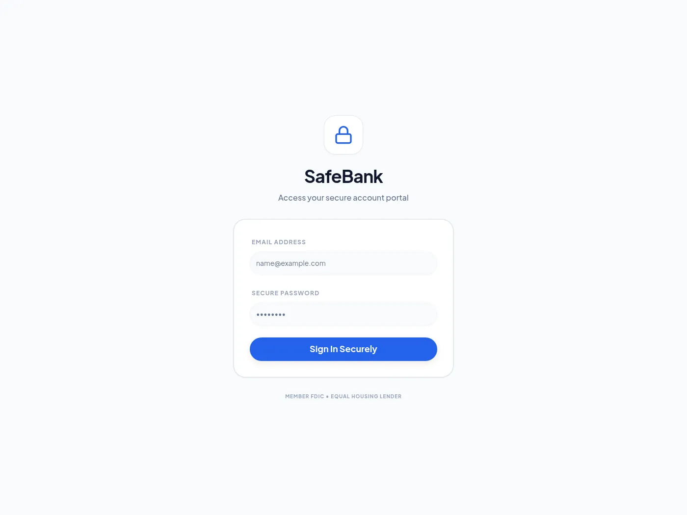 Simple Bank Login