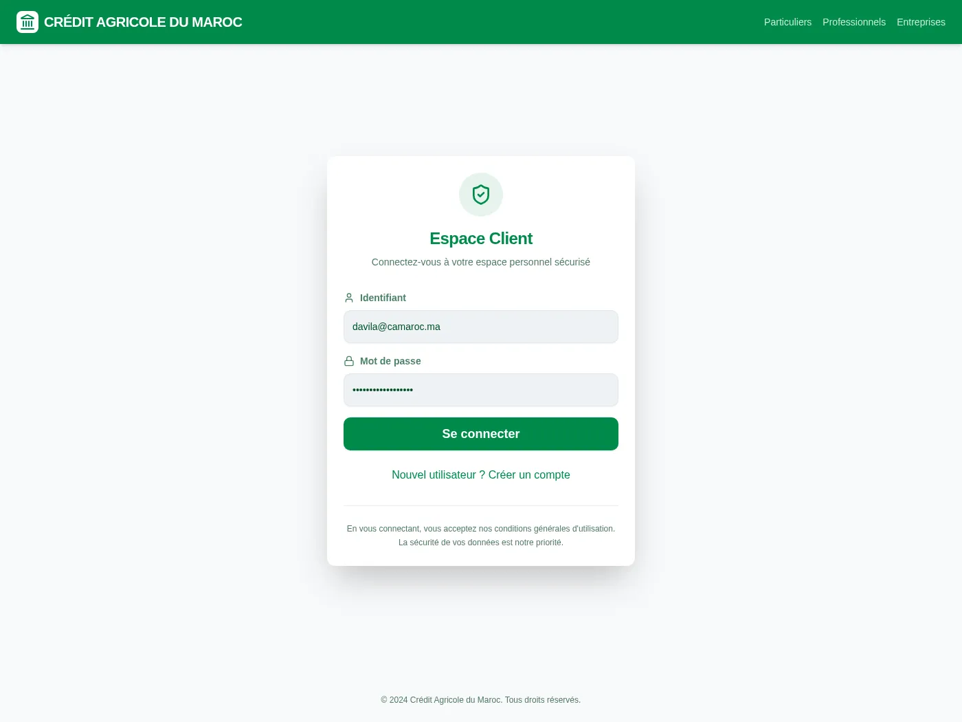 Banking Portal Clone