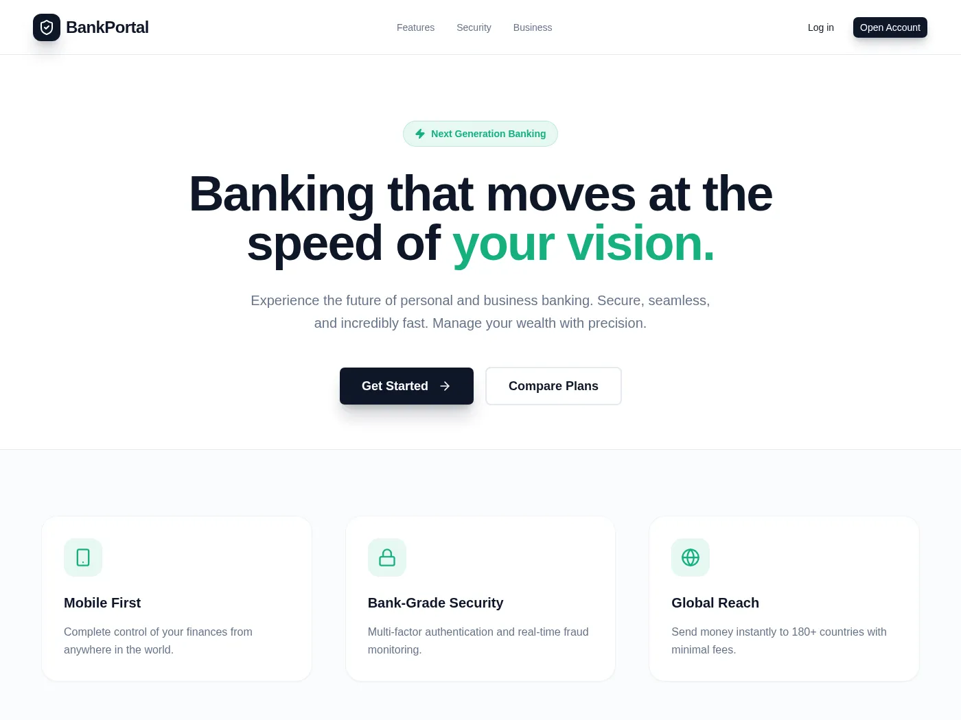 Bank Portal Pro