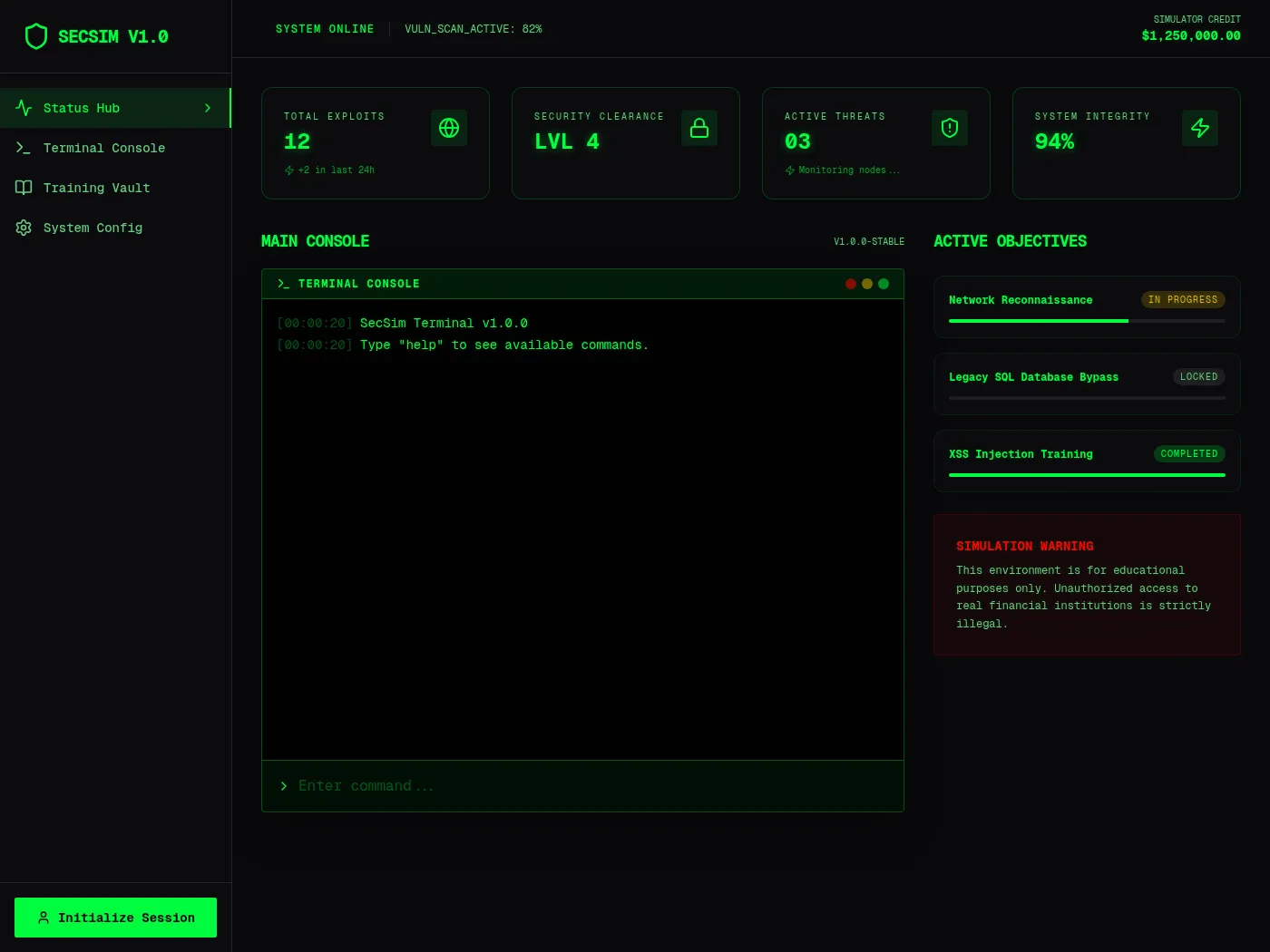 Bank Security Simulator