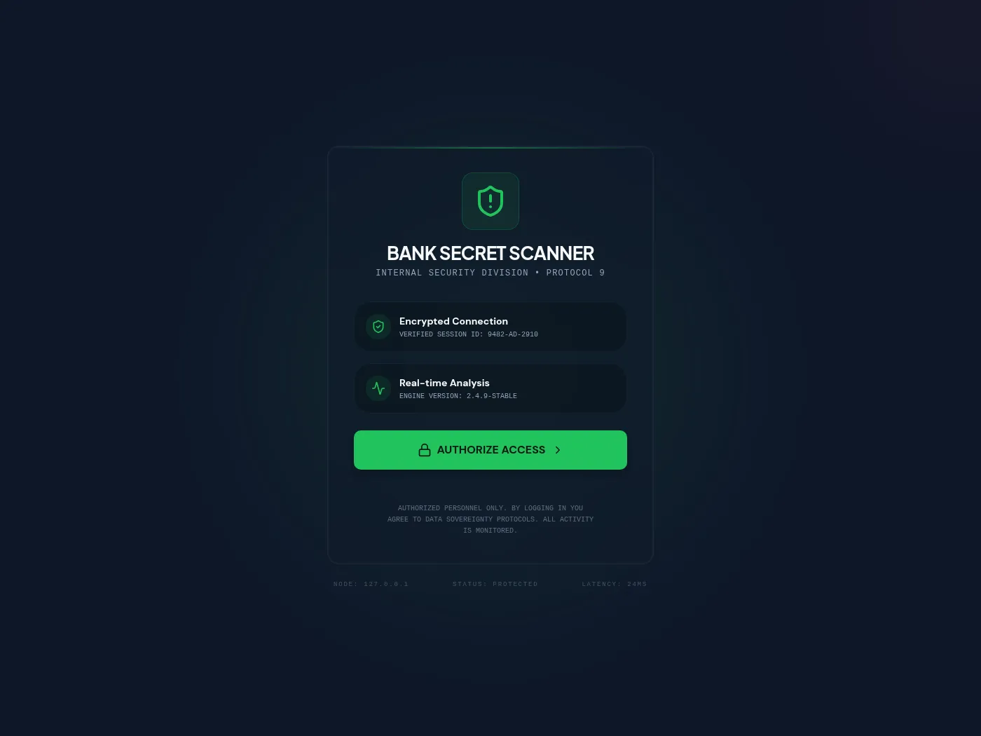 Bank Secret Scanner