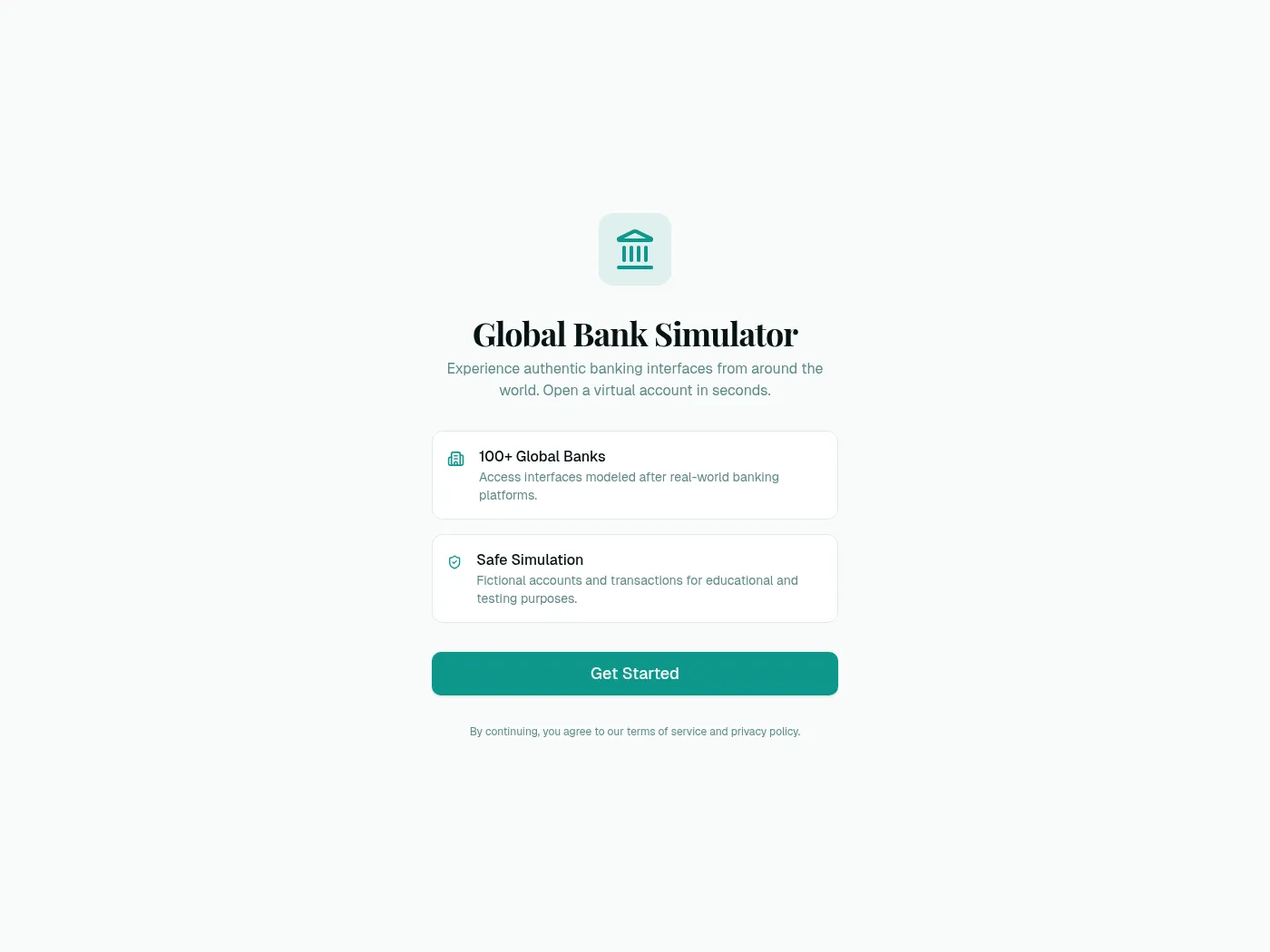 Global Bank Simulator