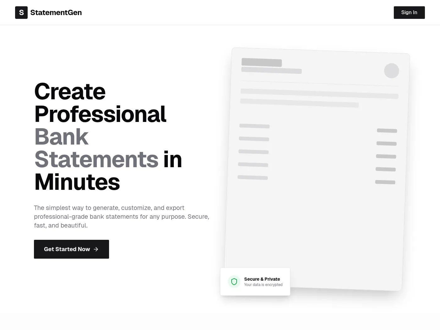 Statement Generator