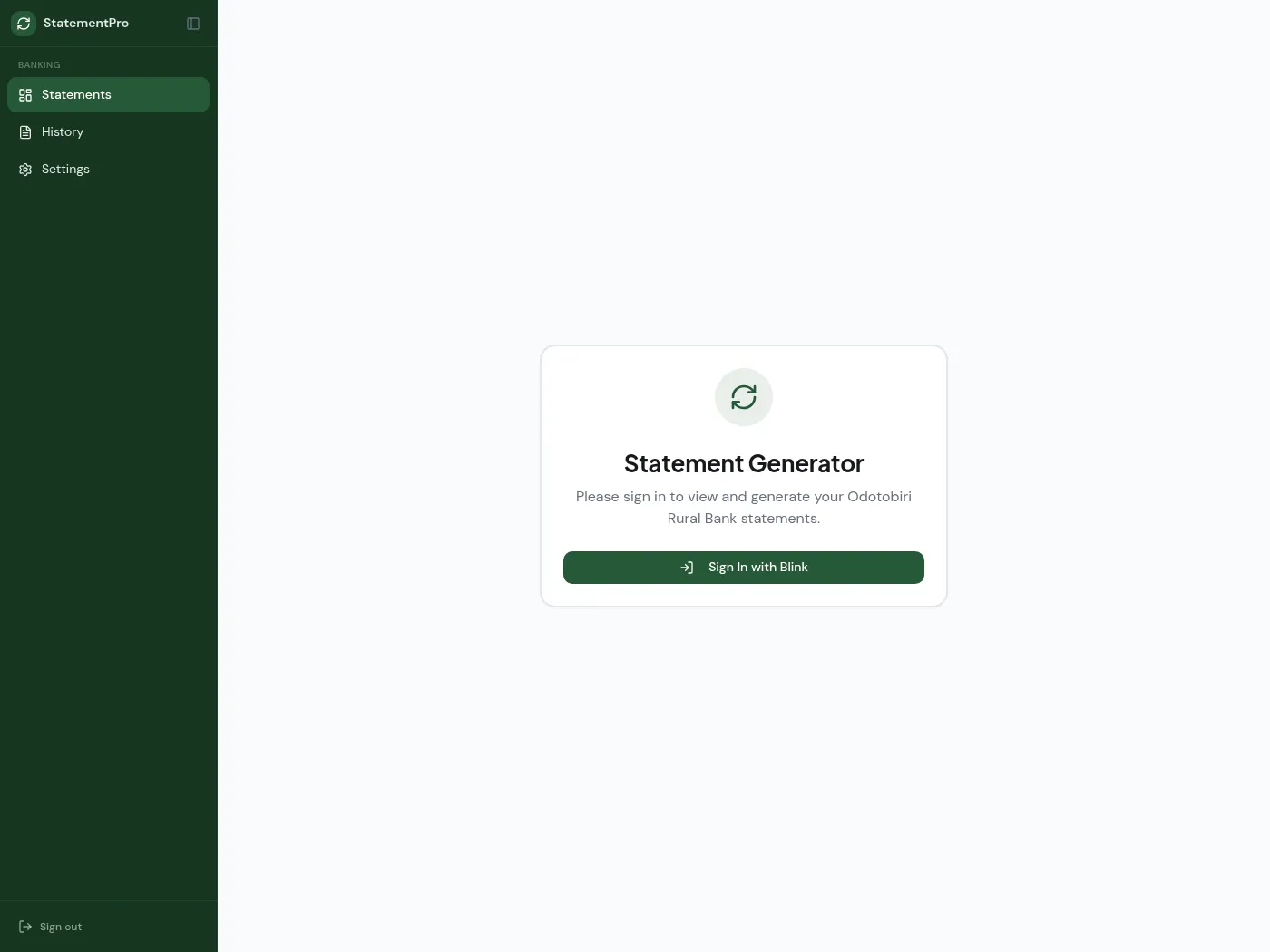 Bank Statement Generator