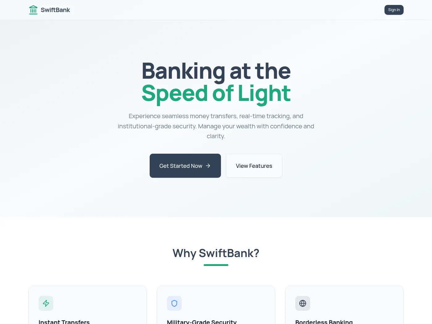SwiftBank Transfer App