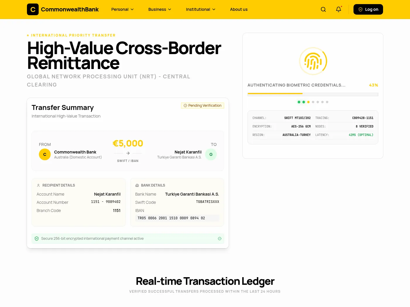 Bank Transfer Showcase