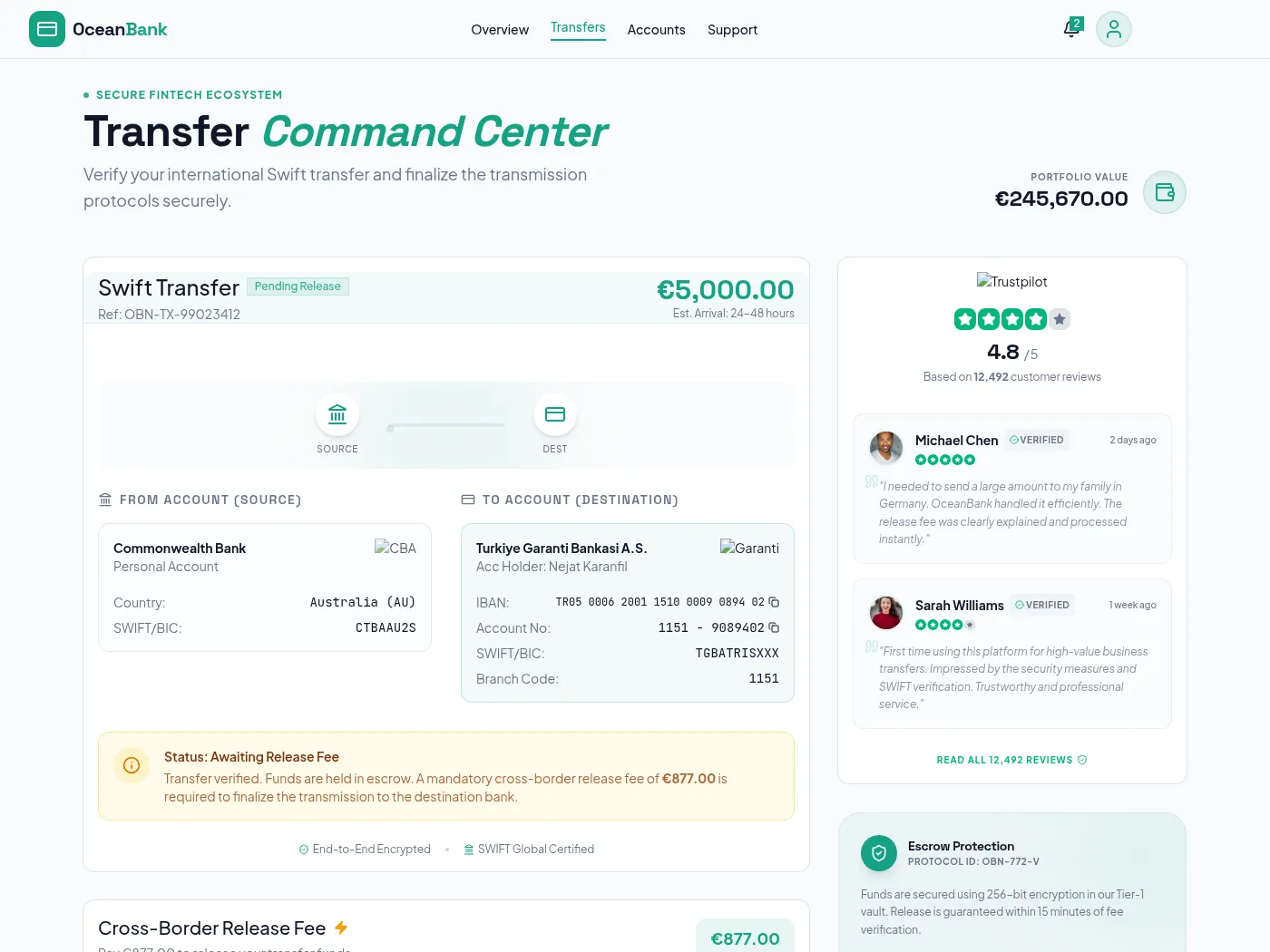 Bank Transfer Showcase