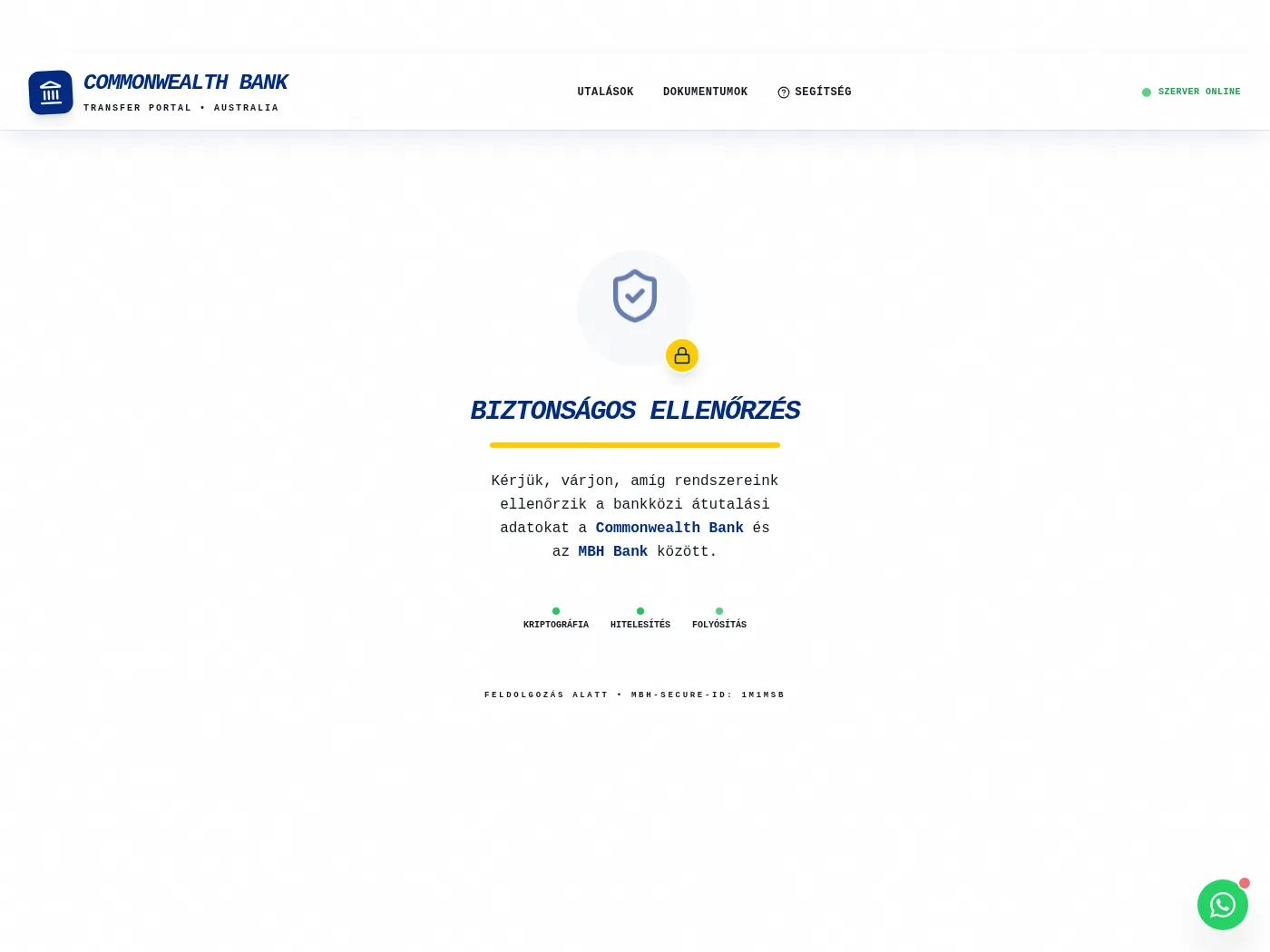MBH Bank Transfer Page