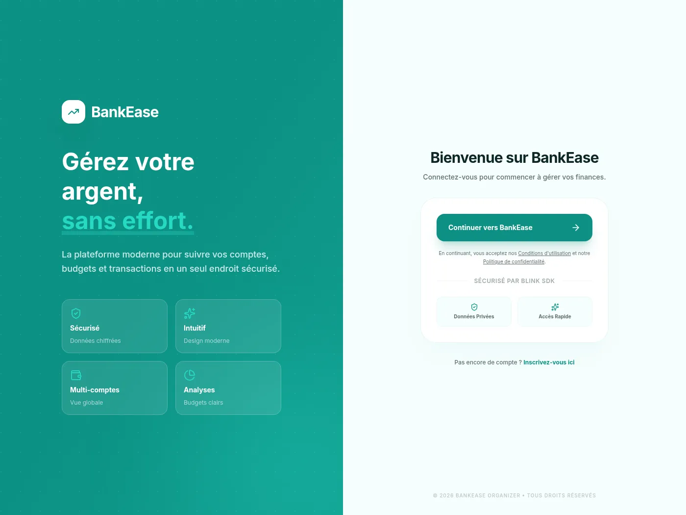 BankEase Organizer