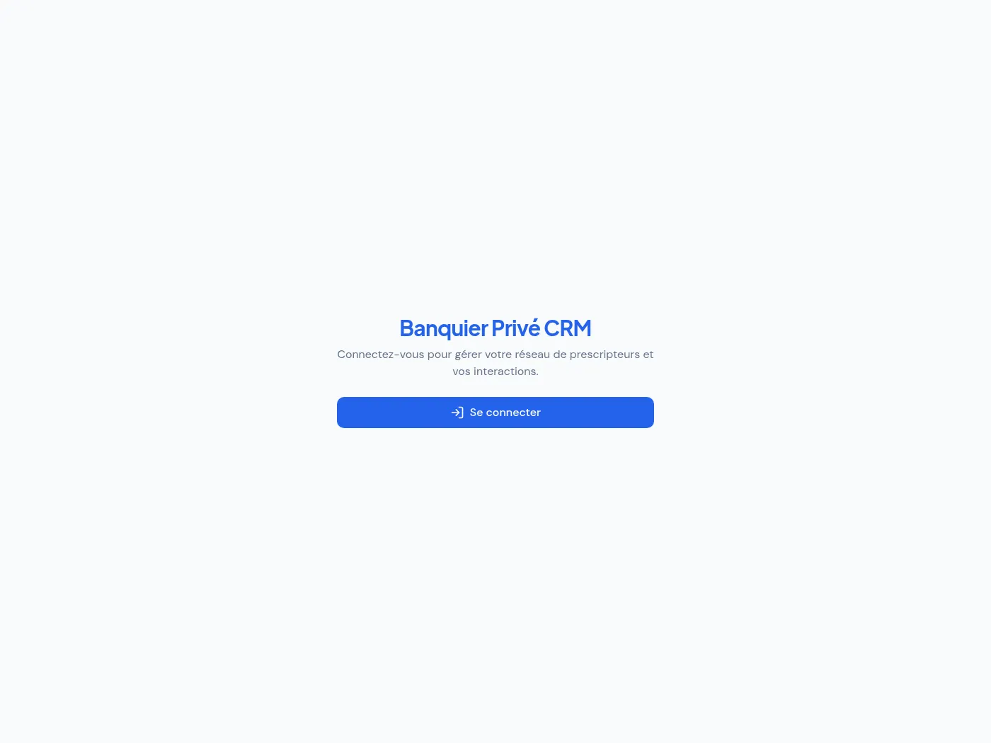 Private Banker CRM