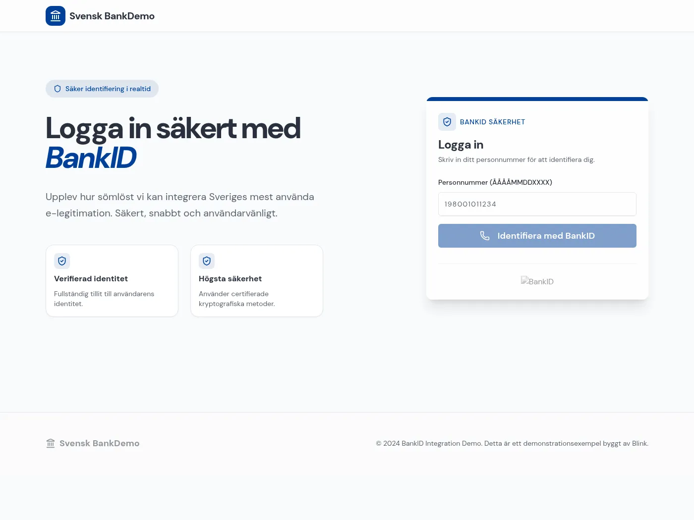 BankID Integration Demo
