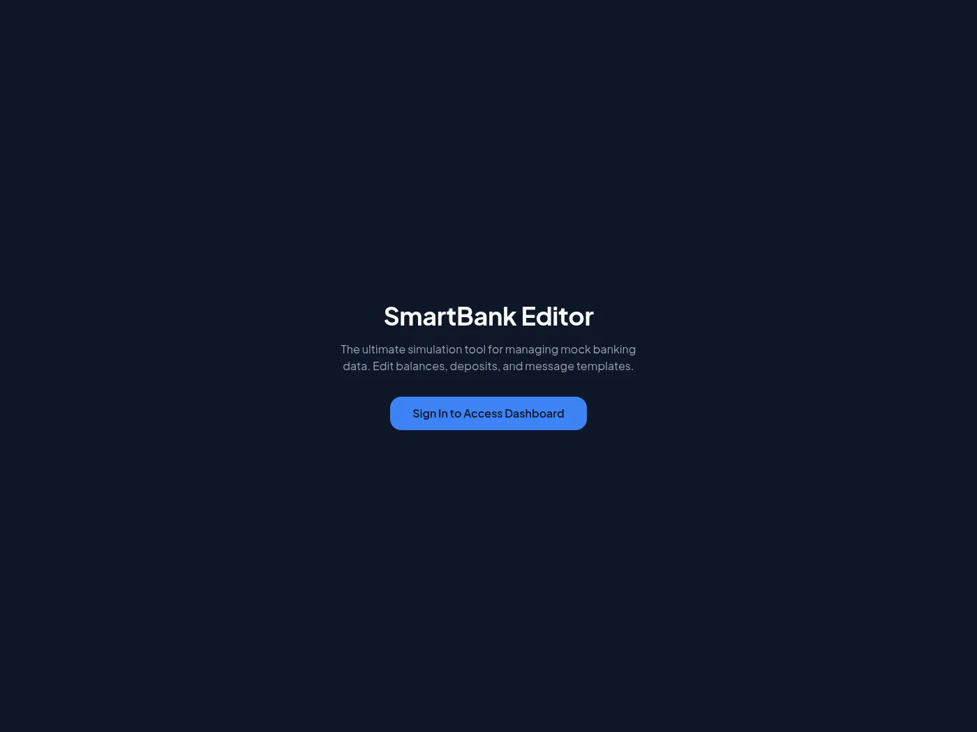 SmartBank Editor