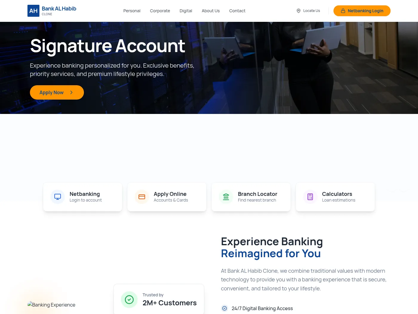 Banking Website Clone