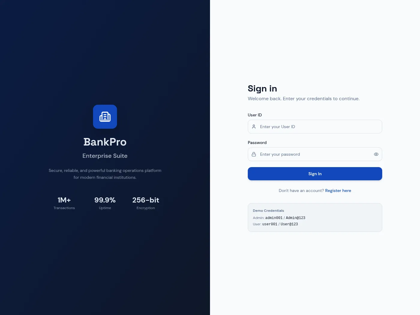 BankPro Enterprise Suite