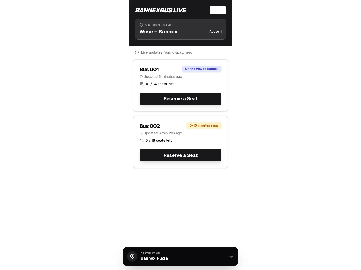 BannexBus Live