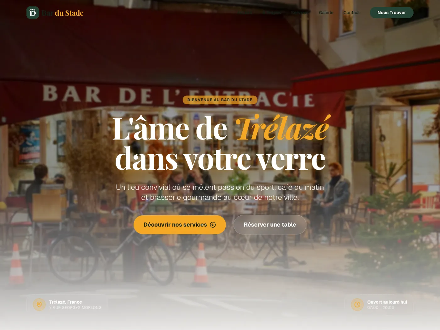 Bar du Stade Web Portal
