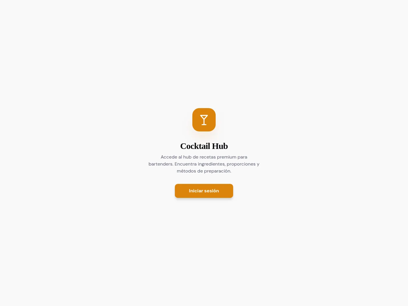 Bar Recipe Hub