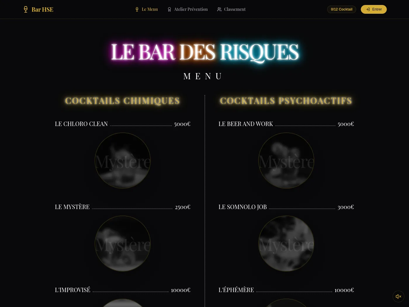 Bar des Risques HSE